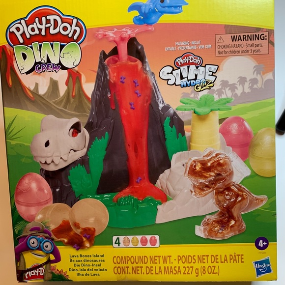 Play-Doh | Toys | Playdoh Slime Dino Crew Lava Bones Volcano Playset ...